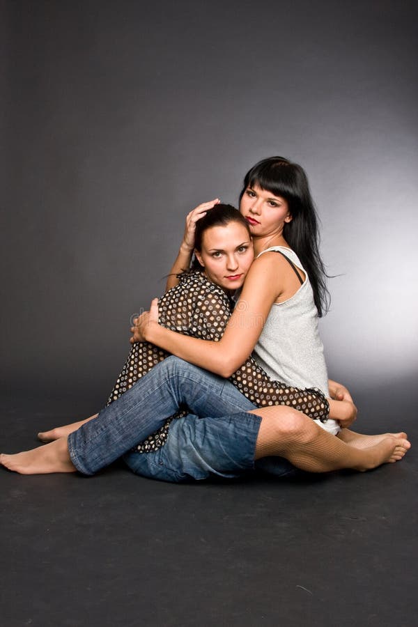 Portrait of two girls stock photo. Image of health, fashion - 6454216