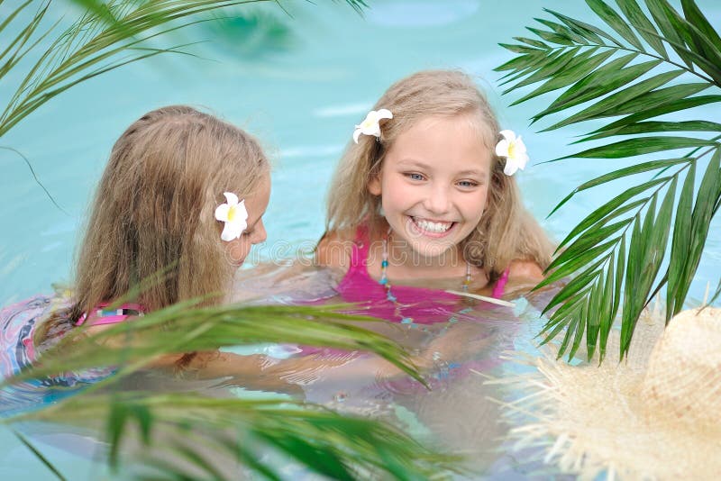 Portrait of two girls stock photo. Image of beautiful - 58930082