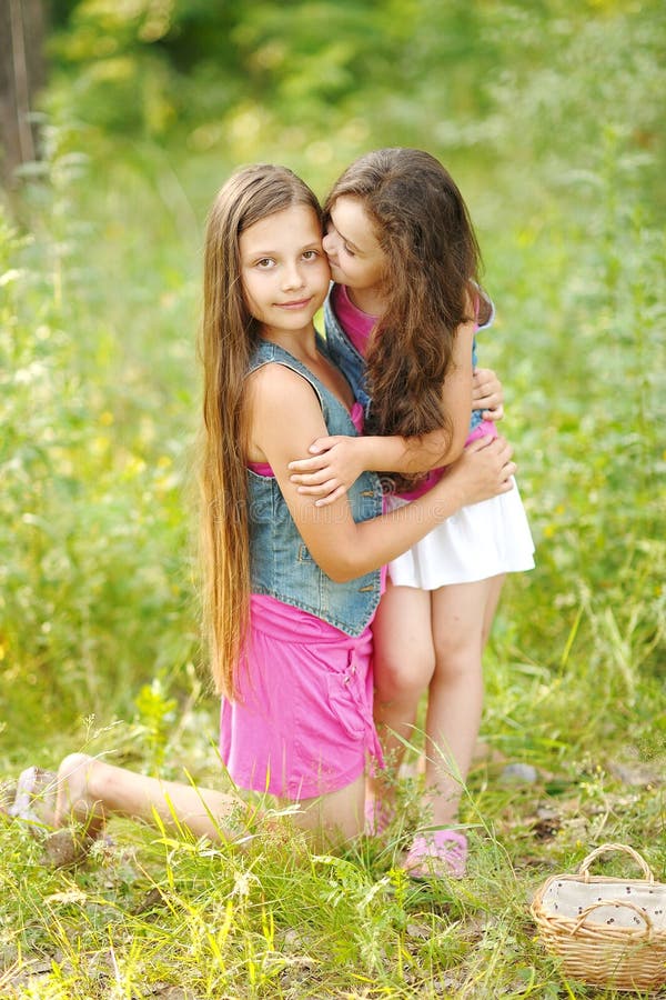 Portrait of two girls stock photo. Image of beautiful - 52821528