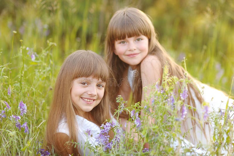 Portrait of two girls stock image. Image of girl, joyfulness - 52828373