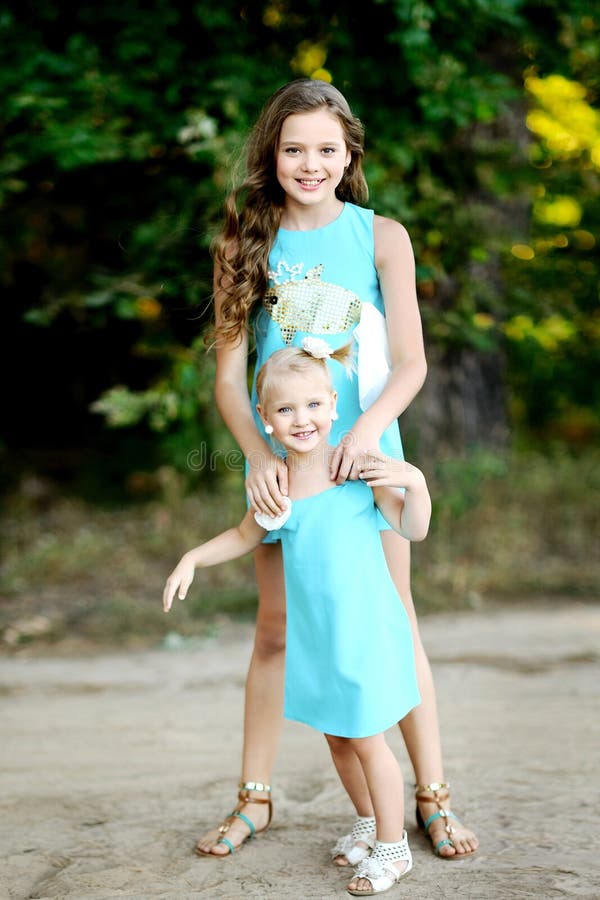 Portrait of Two Happy Sisters Stock Image - Image of beautiful ...