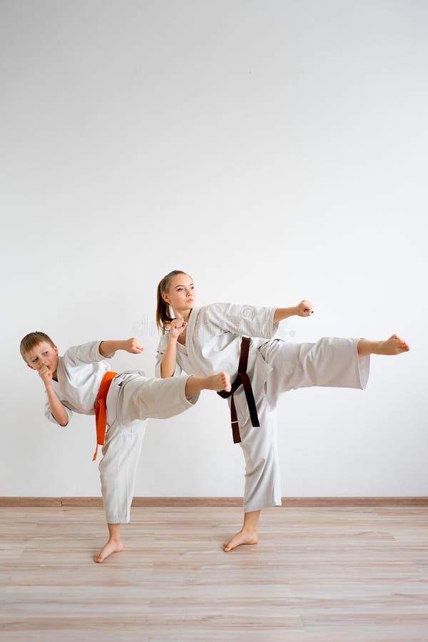 Karate kids training stock image. Image of sport, exercise - 106697801