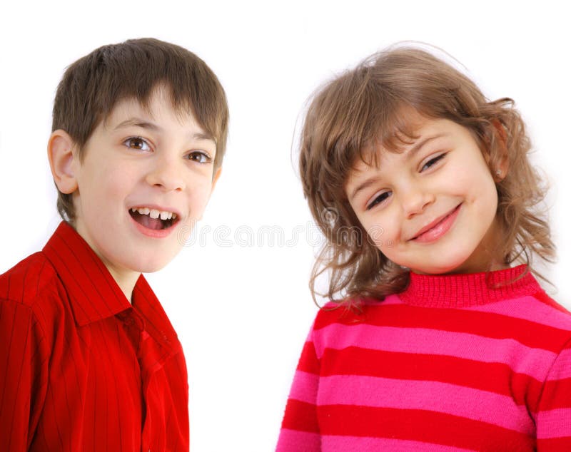 Talking kids stock image. Image of beauty, casual, girl - 13935911