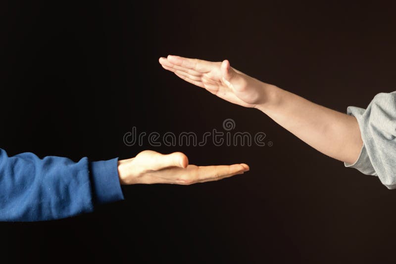 Portrait of Two Men Give High Five and Celebrate Victory D Stock Photo ...