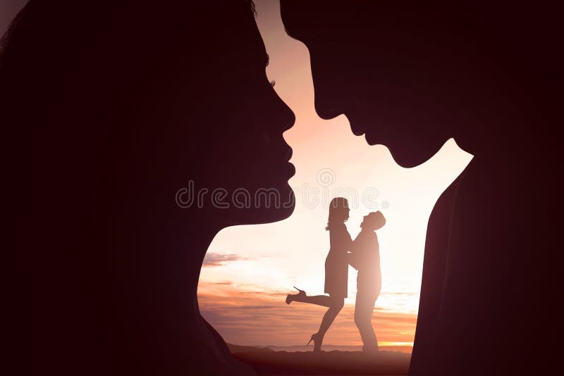 Portrait of Two People in Love Having Fun Together Stock Image - Image ...