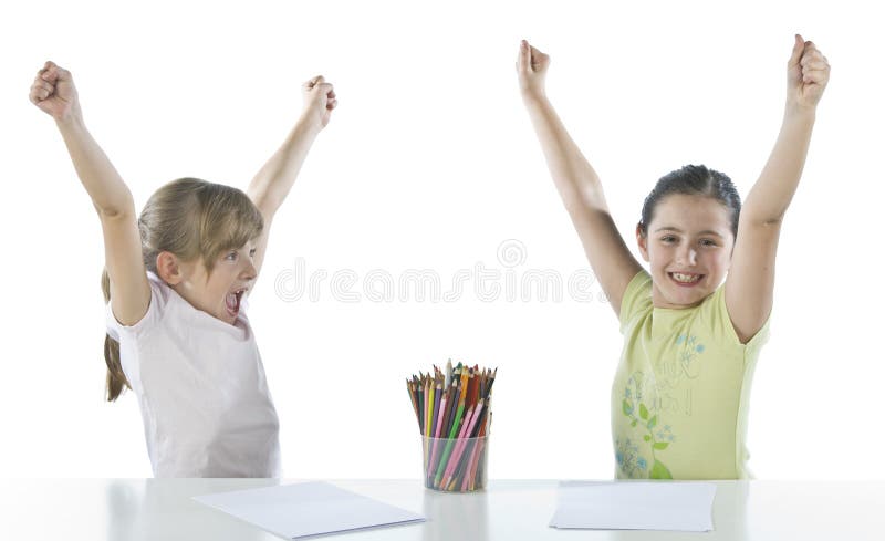 Portrait of Two Schoolchildren Stock Image - Image of artistic ... Portrait of Two Schoolchildren Stock Image - Image of artistic ...