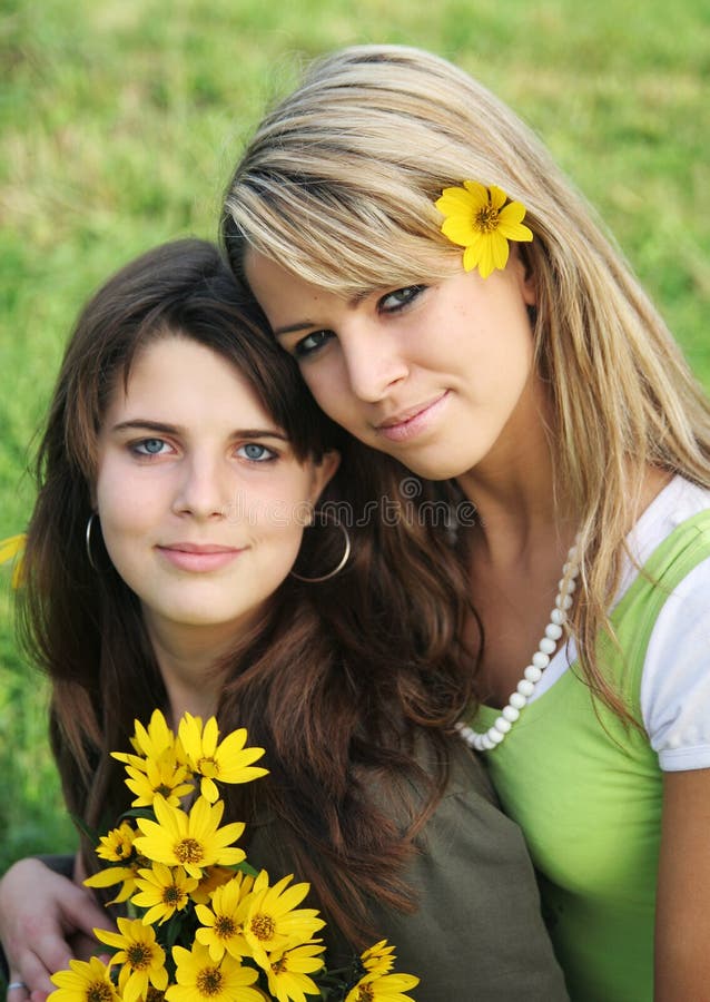 Portrait of two sisters stock photo. Image of girl, friends - 6911620