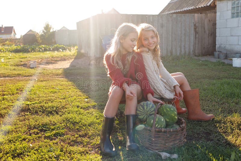 Portrait of two sisters stock photo. Image of friendship - 62338994