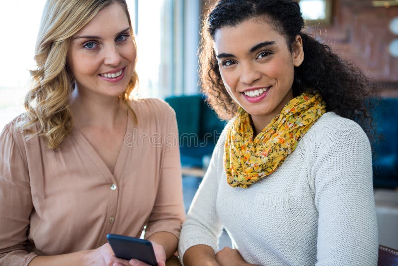 Portrait of Two Smiling Friends Stock Photo - Image of companionship ...