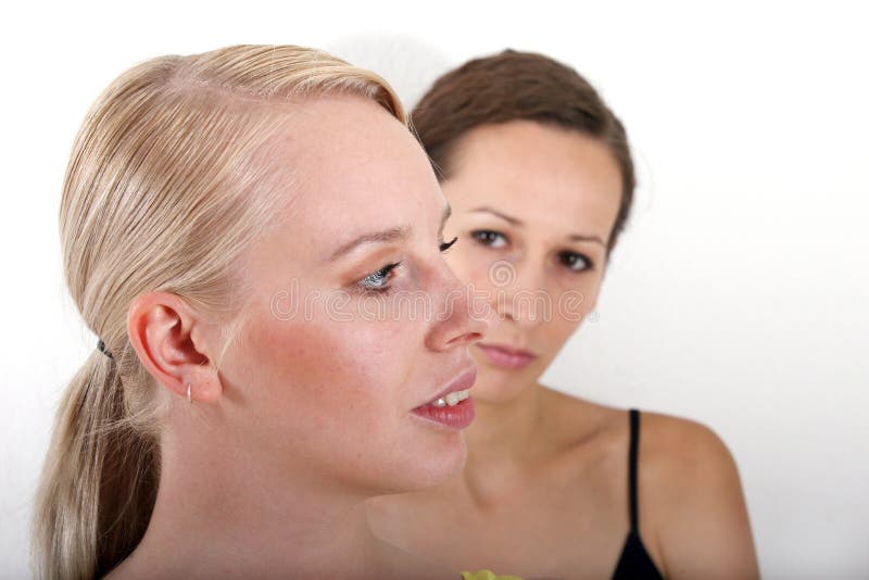 Two women portrait stock image. Image of passion, graceful - 29628723