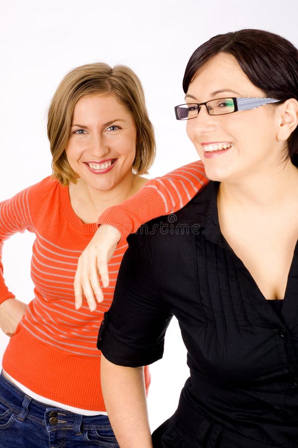 Portrait of Two Young Women Stock Image - Image of sensual, smiling ...