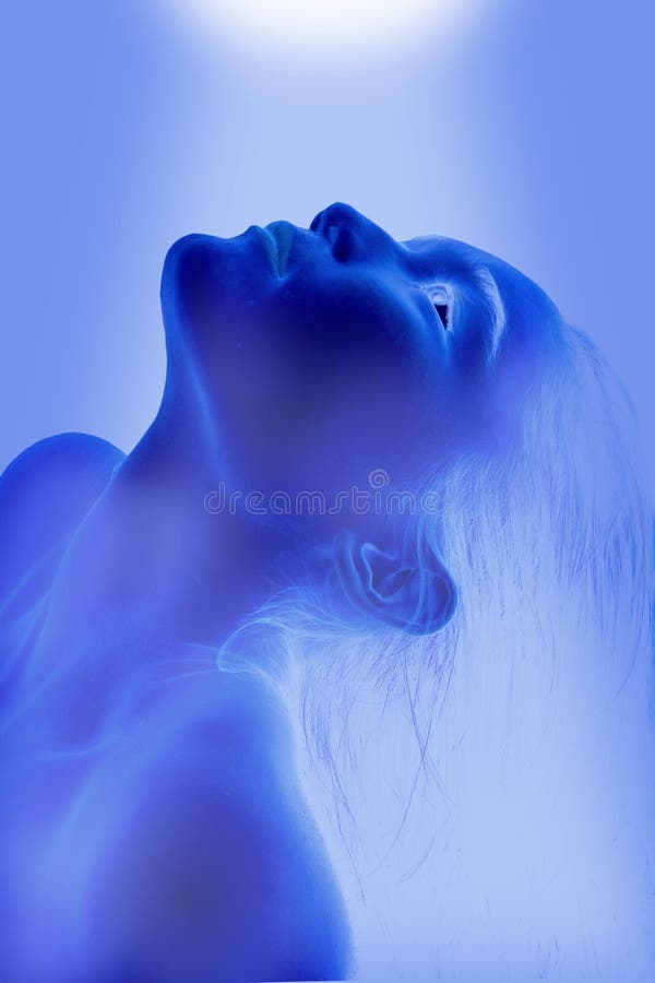 Portrait in ultraviolet stock photo. Image of portrait - 143876170