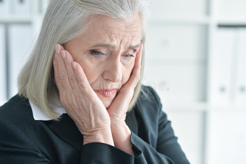 Upset mature woman stock image. Image of generation - 115173531