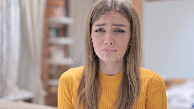 Portrait of Upset Young Woman Crying at the Camera Stock Photo - Image ...