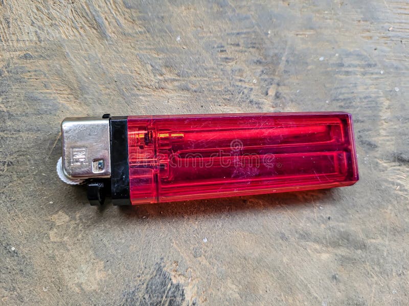 Portrait of a Used Red Lighter Stock Photo - Image of portrait, design ...