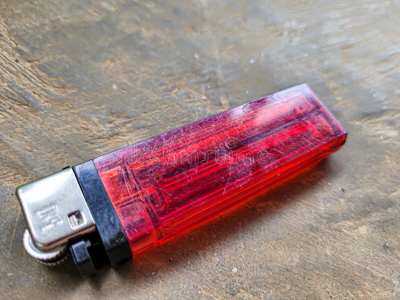 Portrait of a Used Red Lighter Stock Image - Image of pink, hand: 264708069
