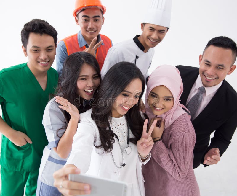 Portrait of Various Professions Stock Photo - Image of chef, mobile ...