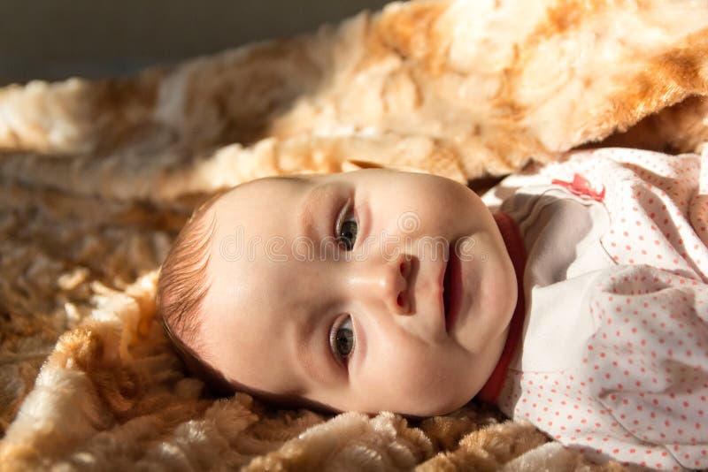 Portrait of a Very Beautiful Cute Baby Stock Image - Image of happy ...