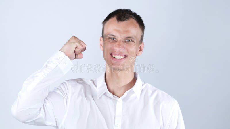 Portrait of a Very Excited Happy Young Man Celebrating Success Stock ... Portrait of a Very Excited Happy Young Man Celebrating Success Stock ...