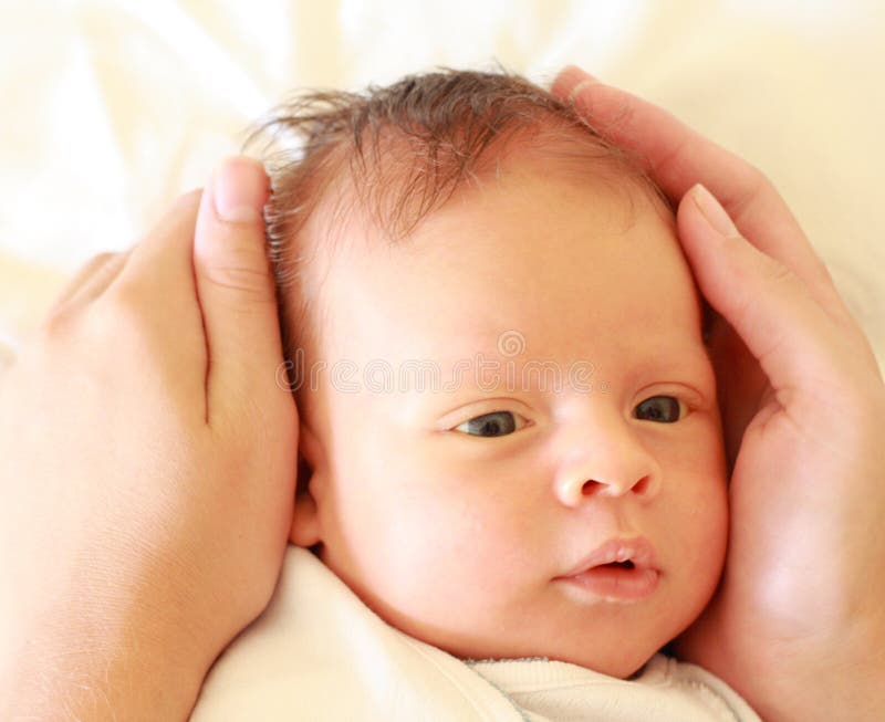 Portrait of very small kid stock image. Image of blue - 6473071