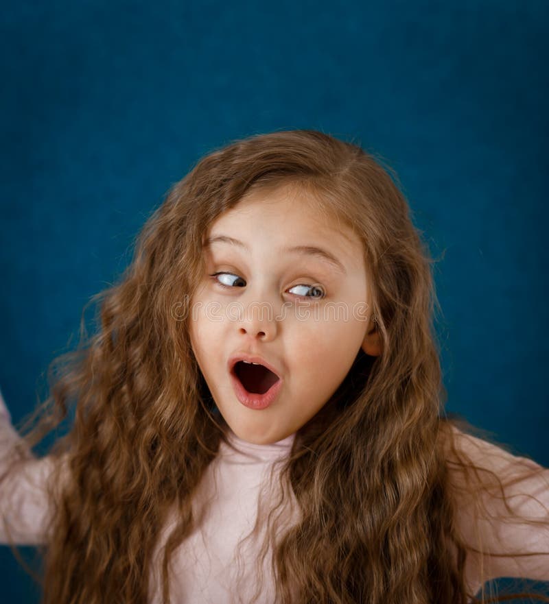 Portrait of a Very Surprised Girl, Emotions Stock Photo - Image of ...