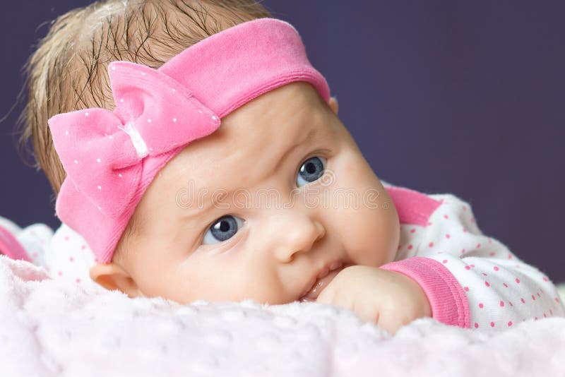 Portrait of Very Sweet Little Baby Stock Image - Image of adorable ...