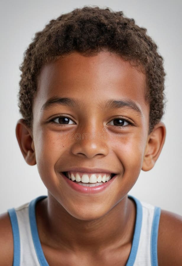Portrait View of a Regular Happy Smiling Belize Boy, Ultra Realistic ...