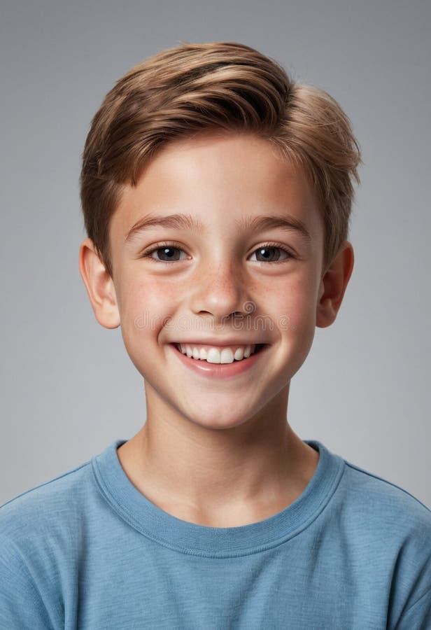 Portrait View of a Regular Happy Smiling Canada Boy, Ultra Realistic ...