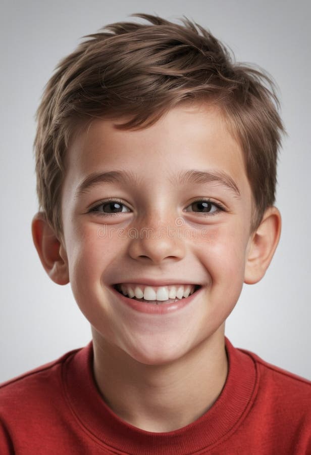 Portrait View of a Regular Happy Smiling Canada Boy, Ultra Realistic ...