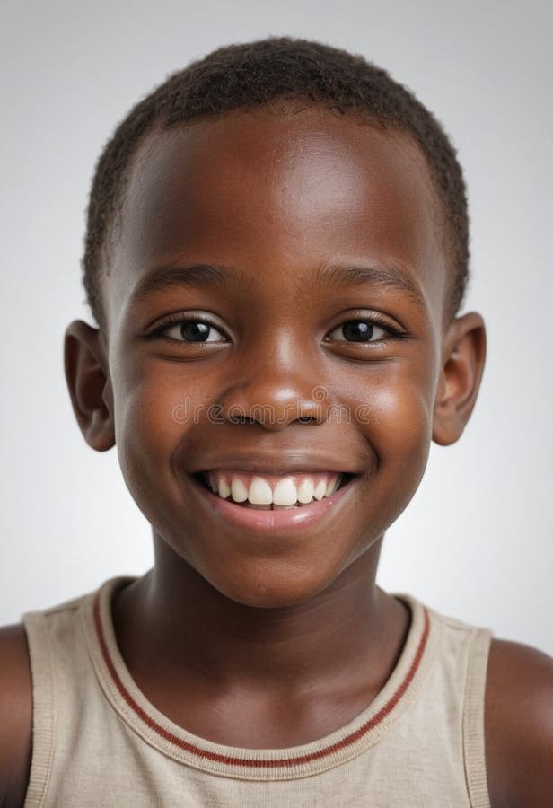 Portrait View of a Regular Happy Smiling Congo Boy, Ultra Realistic ...