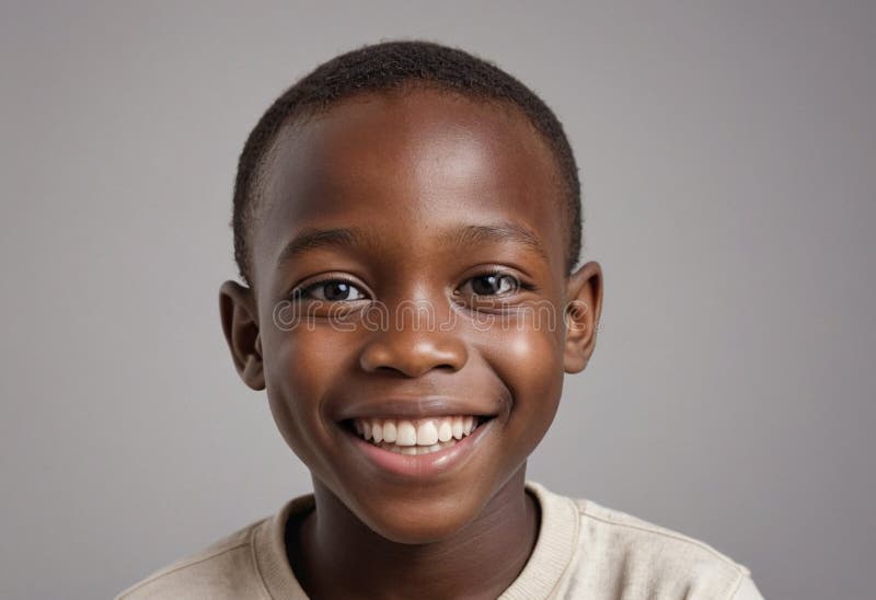 Portrait View of a Regular Happy Smiling Congo Stock Illustration ...