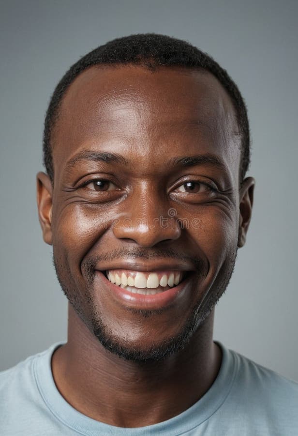 Portrait View of a Regular Happy Smiling Congo Man, Ultra Realistic ...