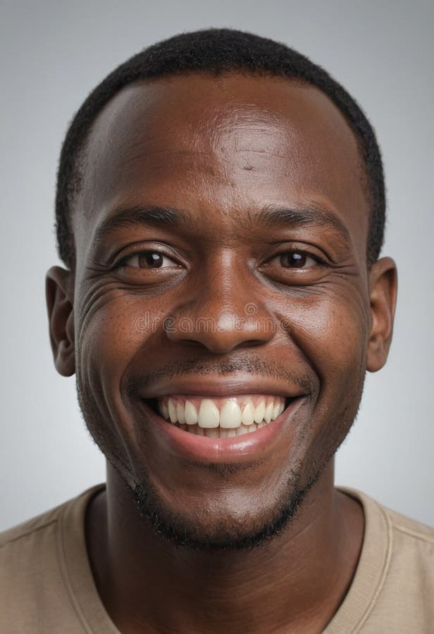 Portrait View of a Regular Happy Smiling Congo Man, Ultra Realistic ...