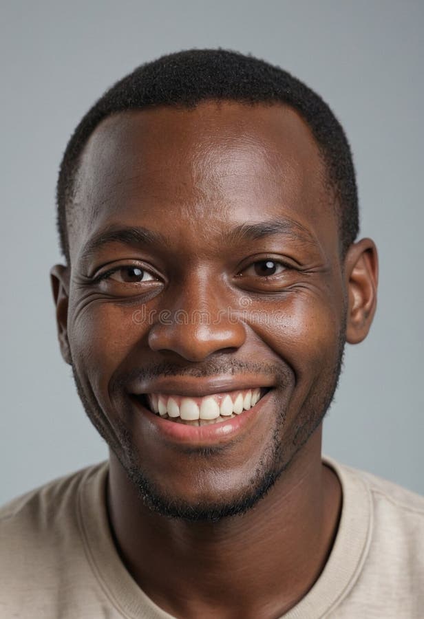 Portrait View of a Regular Happy Smiling Congo Man, Ultra Realistic ...