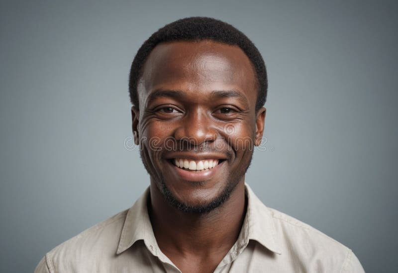 Portrait View of a Regular Happy Smiling Congo Man, Ultra Realistic ...