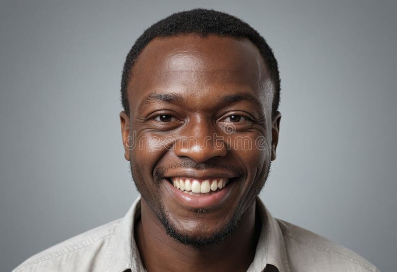 Portrait View of a Regular Happy Smiling Congo Man, Ultra Realistic ...