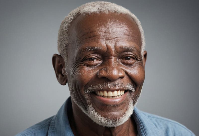 Portrait View of a Regular Happy Smiling Congo Oldman, Ultra Realistic ...