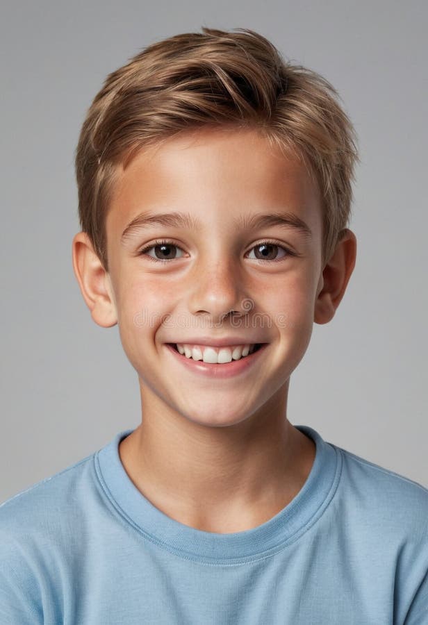 Portrait View of a Regular Happy Smiling Monaco Boy, Ultra Realistic ...
