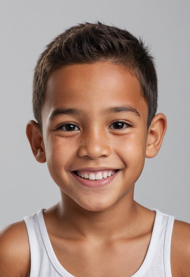 Portrait View of a Regular Happy Smiling Samoa Boy, Ultra Realistic ...