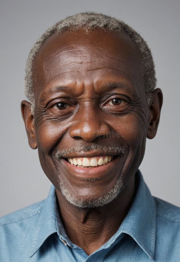 Portrait View of a Regular Happy Smiling Uganda Oldman, Ultra Realistic ...
