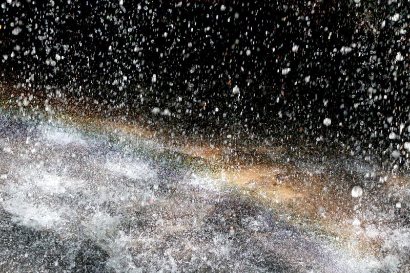 Portrait View of Water Falling from Big Rock Stock Image - Image of ...