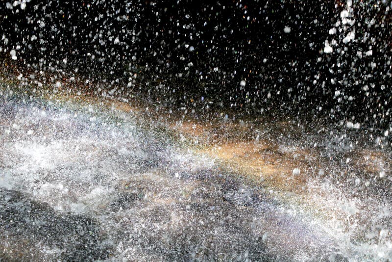 Portrait View of Water Falling from Big Rock Stock Photo - Image of ...