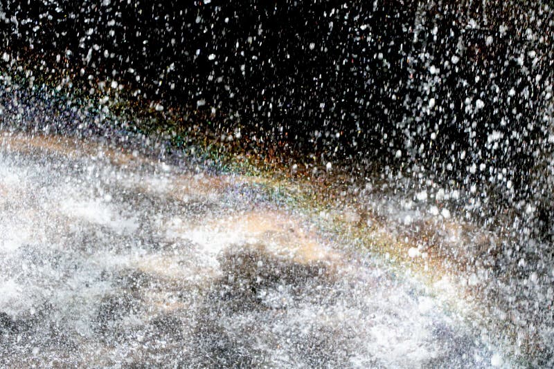 Portrait View of Water Falling from Big Rock Stock Image - Image of ...