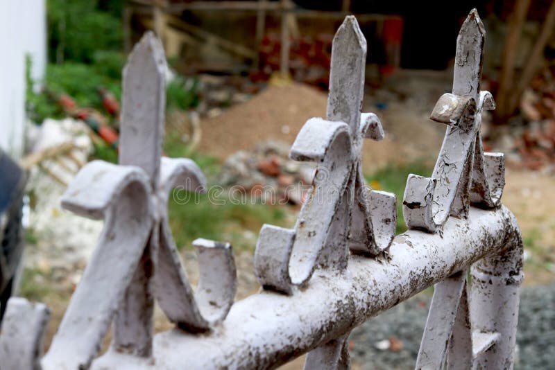 White rusty Swing Gates stock image. Image of beautiful - 201191467