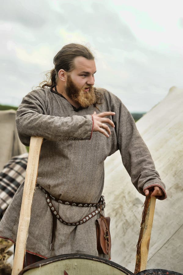 Portrait of a Viking editorial photo. Image of leather - 25560636