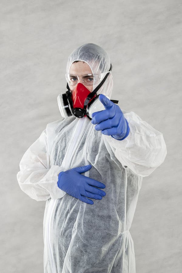 Portrait of a Virologist in a Protective Suit Stock Photo - Image of ...