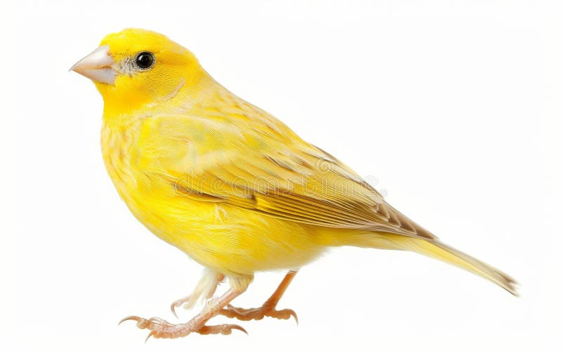 Portrait of a Vivid Yellow Canary, Striking a Pose with Its Bright ...