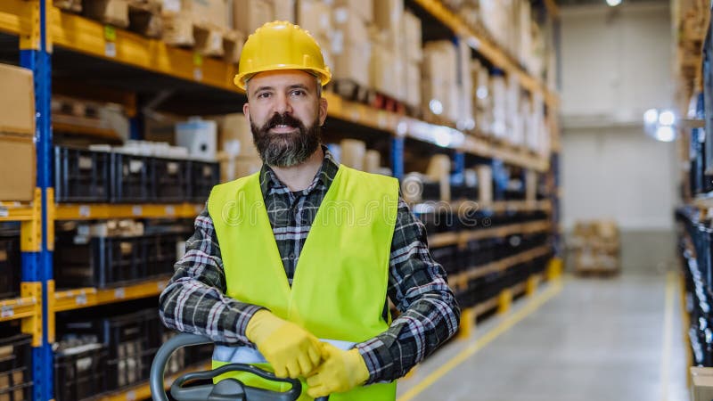 Portrait of a Warehouse Worker or Supervisor. Stock Photo - Image of ...
