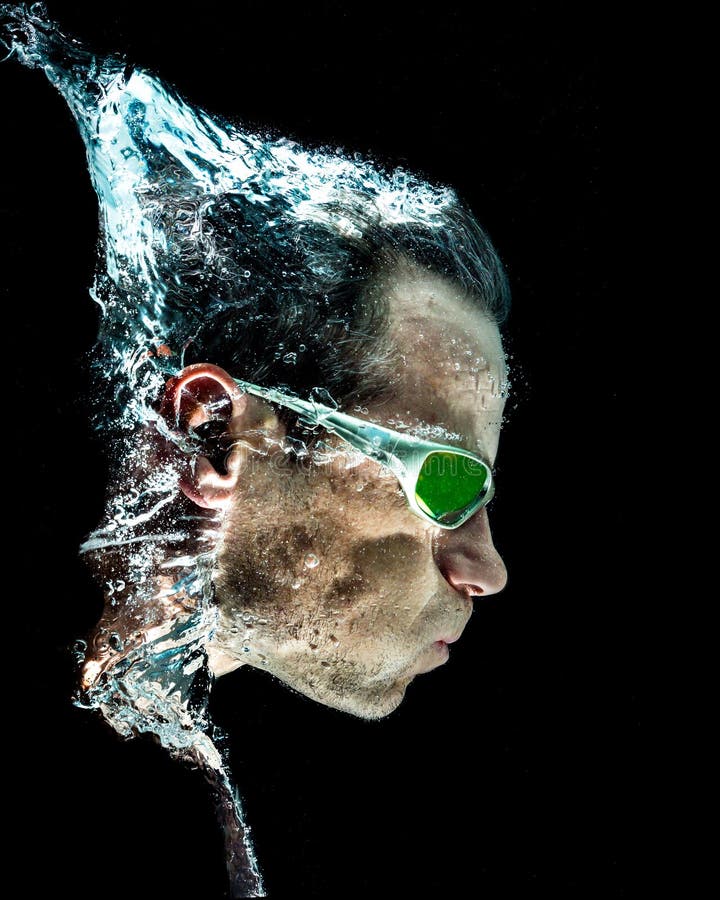 Portrait with splash stock photo. Image of highspeed - 30071964