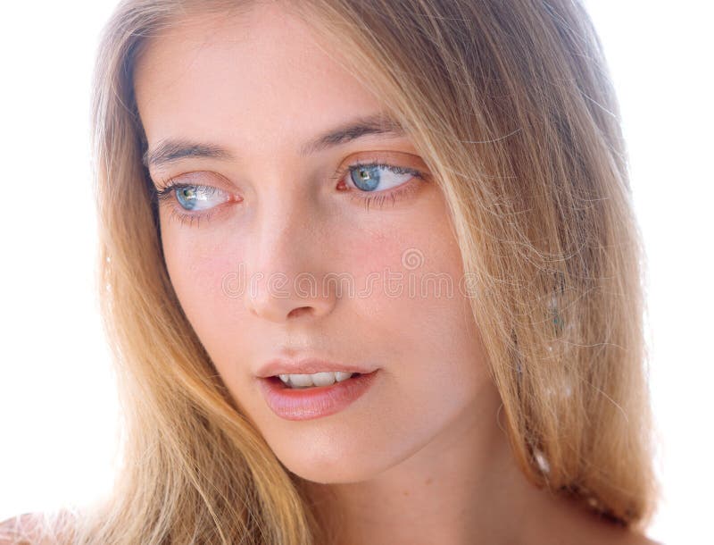 A Portrait on a White Background Stock Image - Image of fashion ...